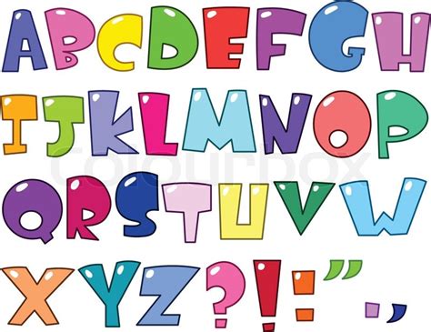 Cartoon Alphabet Stock Vector Colourbox