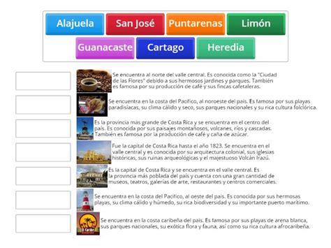 Identificar Las Caracterristicas De Las Provincias De Costa Rica Une