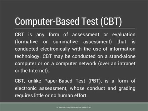 computer based test cbt by simeon ayoade adedokun