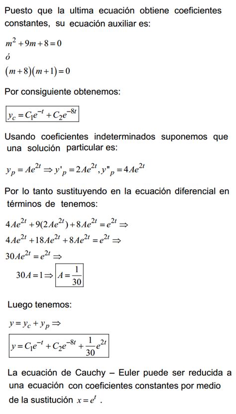 Ecuación Cauchy Euler Ejercicios Resueltos Blog del Profe Alex