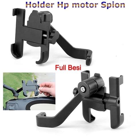 Jual Holder Hp Motor Full Besi Spion Motor Universal Original Bahan