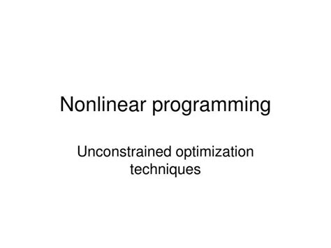 ppt nonlinear programming powerpoint presentation free download id 3808483