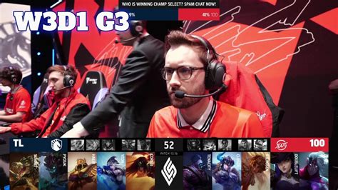 TL Vs 100 Week 3 Day 1 S13 LCS Spring 2023 Team Liquid Vs 100