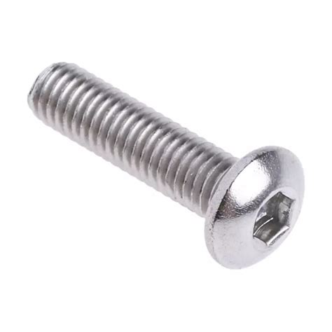 Buy RS PRO Plain Stainless Steel Hex Socket Button Screw M3x12 Mm