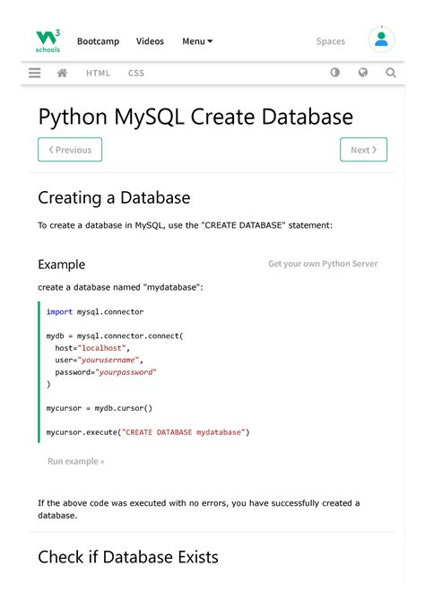 python my sql create database previous next python mysql create database creating a database