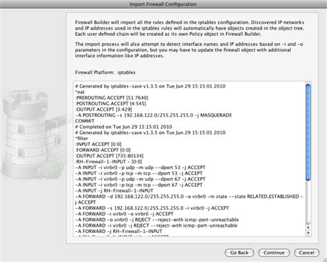 Importing Existing Firewall Configurations Into Firewall Builder