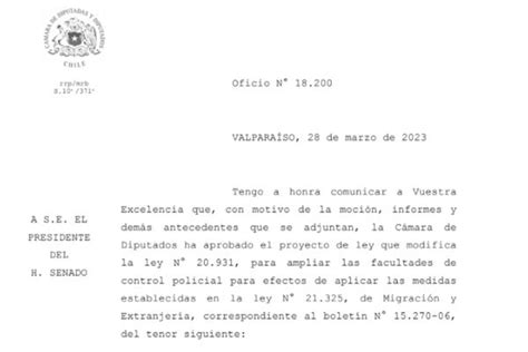 Cámara de Diputados despacha al Senado proyecto de ley que amplía