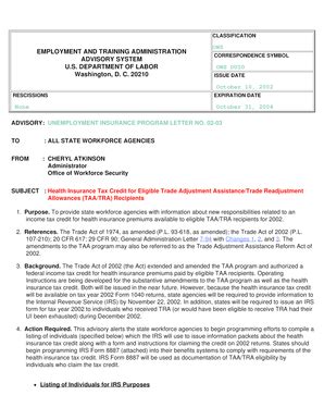 Fillable Online Workforcesecurity Doleta OWS EMPLOYMENT AND TRAINING