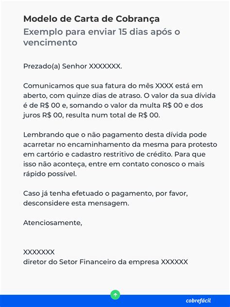 Cartas de Cobrança 5 modelos para enviar ao seu cliente Cobre Fácil Blog