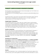 Samenvatting Steden En Burgers In Lage Landen Historische Context