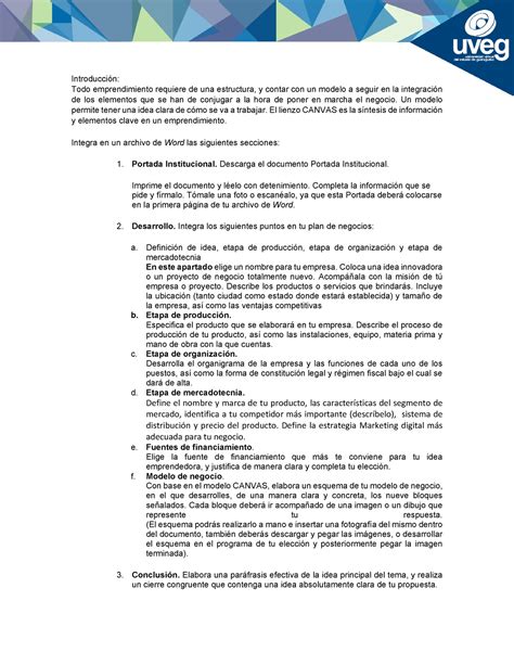 Instrucciones para Crear Modelo De Negocios Introducción Todo