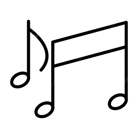 Icono De Línea De Notas Musicales Vector PNG Icono De Notas Musicales