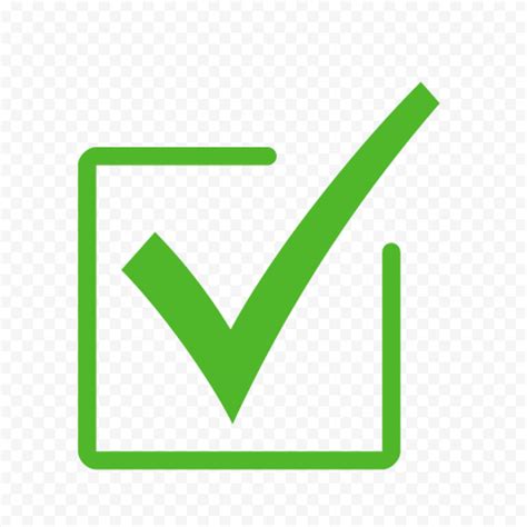 HD Green Checkbox Tick Mark Symbol Icon PNG Citypng