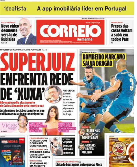 Capa Correio da Manhã 29 agosto 2023 capasjornais pt