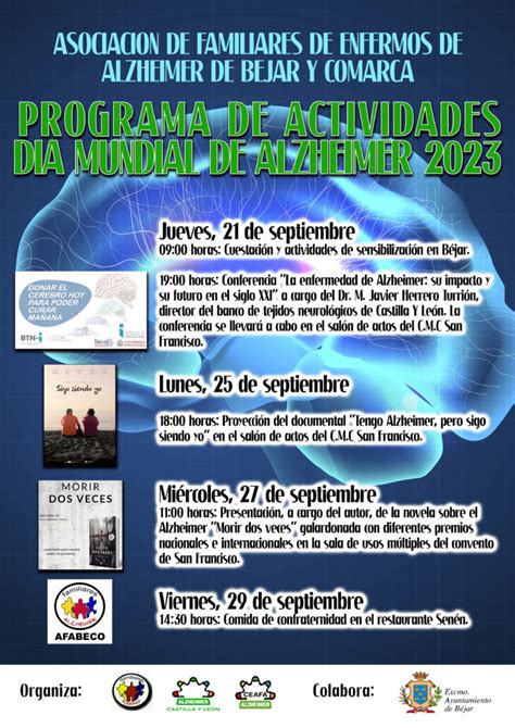 PROGRAMA DE ACTIVIDADES DIA MUNDIAL DEL ALZHEIMER 2023 Excmo