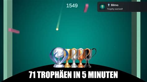 EASY Platin Trophäen 71 Trophäen Platin im Game BILMO 5 Minuten