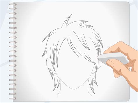 Cómo dibujar cabello de anime 12 Pasos con imágenes