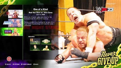 WWE 2K23 Showcase Rob Van Dam Vs John Cena One Of A Kind YouTube