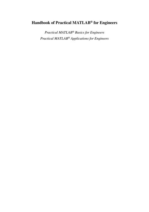 SOLUTION Practical Matlab For Engineers Practical Matlab Studypool