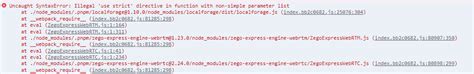 vuejs3 illegal use strict directive in function with non simple parameter list stack overflow