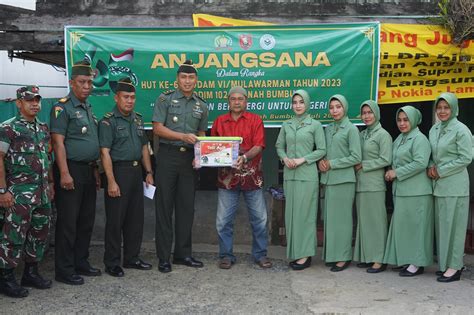 Peringati HUT Kodam VI Mulawarman Ke 65 Anjangsana Rumah Ke Rumah