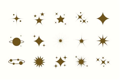 Super set vector star estrelas modernas coleção de ícones de estrela