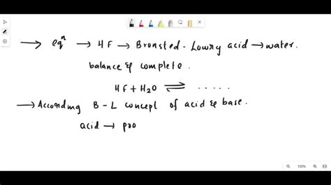 SOLVED Complete The Equation To Show How Hydrofluoric Acid HF Acts