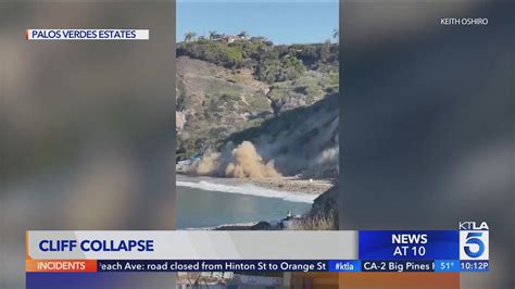 Cliff Collapse Caught On Camera In Palos Verdes Estates Youtube