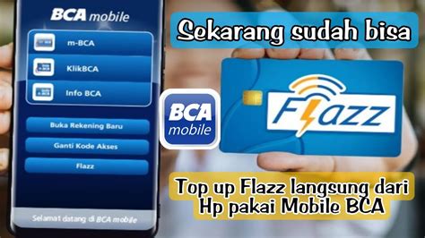 Cara Top Up Flazz Dari Hp Lewat BCA Mobile YouTube