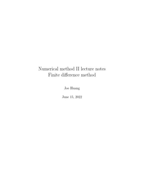 finite difference method 1 pdf eigenvalues and eigenvectors mathematical concepts