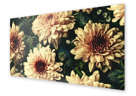 Panel kuchenny HOMEPRINT Żółte kwiaty ogrodowe 140x70 cm HOMEPRINT