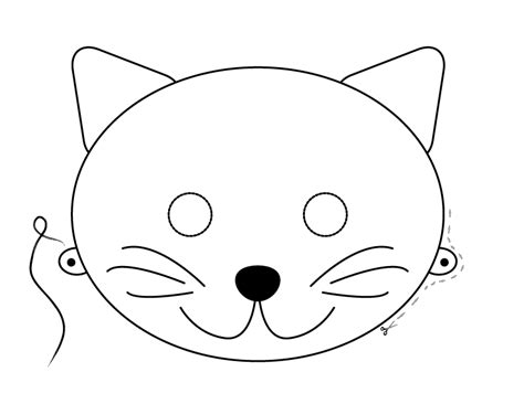 Desenho de Máscara de gatinho para colorir Tudodesenhos