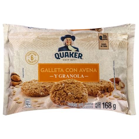Galletas Quaker Con Avena Y Granola 168g 957385