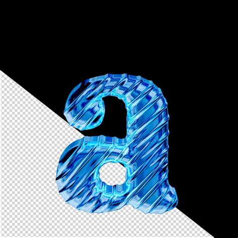 Letra acanalada del símbolo del hielo azul Archivo PSD Premium