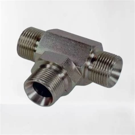 1 Inch MS With Zinc Plating Mild Steel Hydraulic Male Tee For
