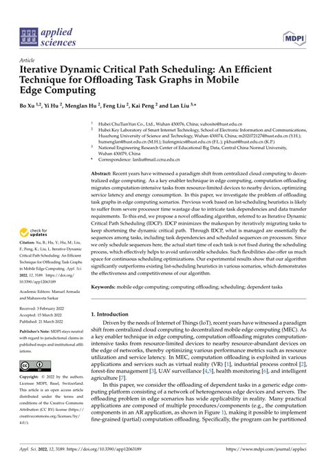 pdf iterative dynamic critical path scheduling an efficient technique for offloading task