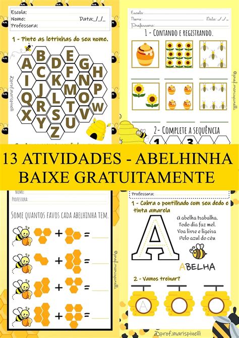 13 ATIVIDADES ABELHINHA Atividades pedagógicas Marina Spinelli