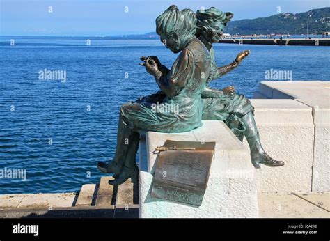 Le Sartine Statue At Trieste Waterfront In Italy Trieste Is The