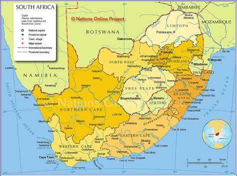 6 Free Printable Blank Map Of South Africa With Countries