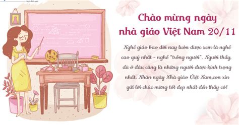 Lời chúc 20 11 cho cô giáo hay và ý nghĩa