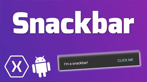 Snackbar Quick Tutorial Xamarin Android Youtube