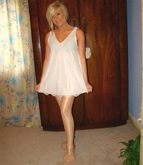 Stunning Vintage Sheer Nylon Slip This Gorgeous Worn In Private
