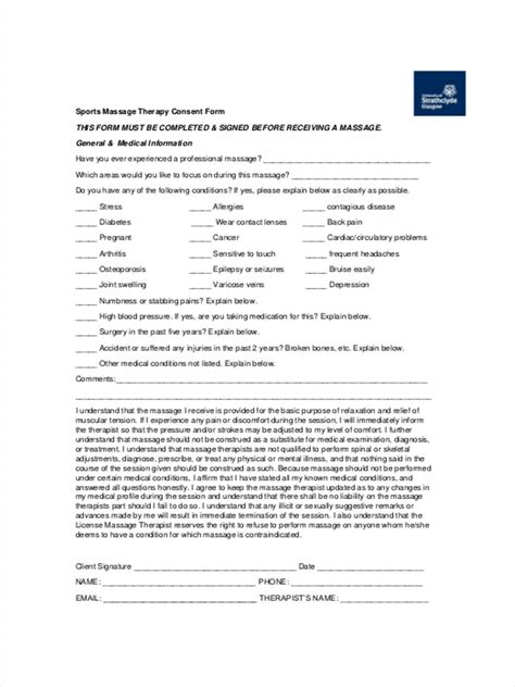 FREE 14 Massage Consent Forms In PDF Ms Word