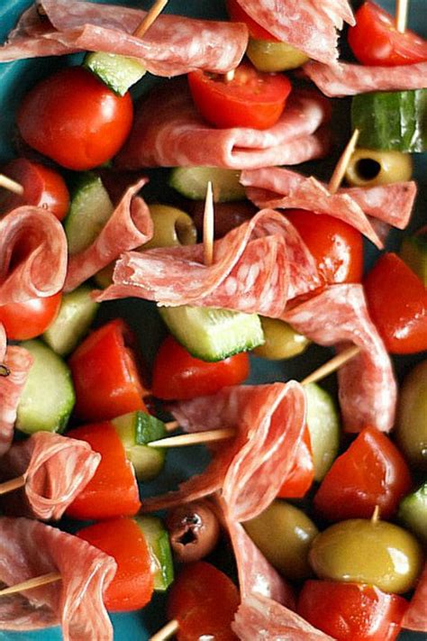 Easy Appetizer Olive Kebabs Reluctant Entertainer