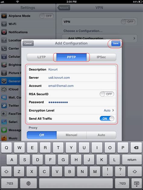 How To Setup PPTP VPN On IPad VPN Instructions