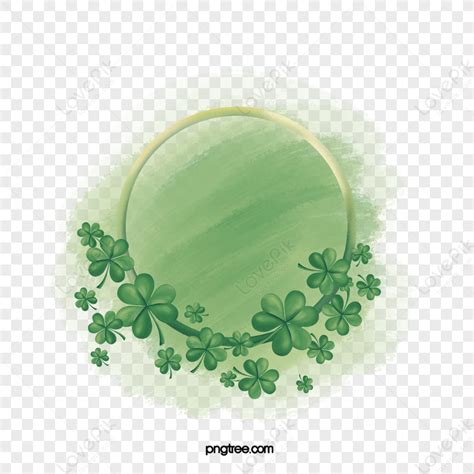 St Patricks Day Shamrock Border Card Ornament March PNG Picture And
