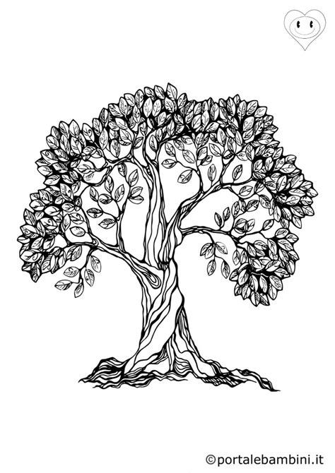 Alberi Da Colorare Stampa Gratis Portalebambini It