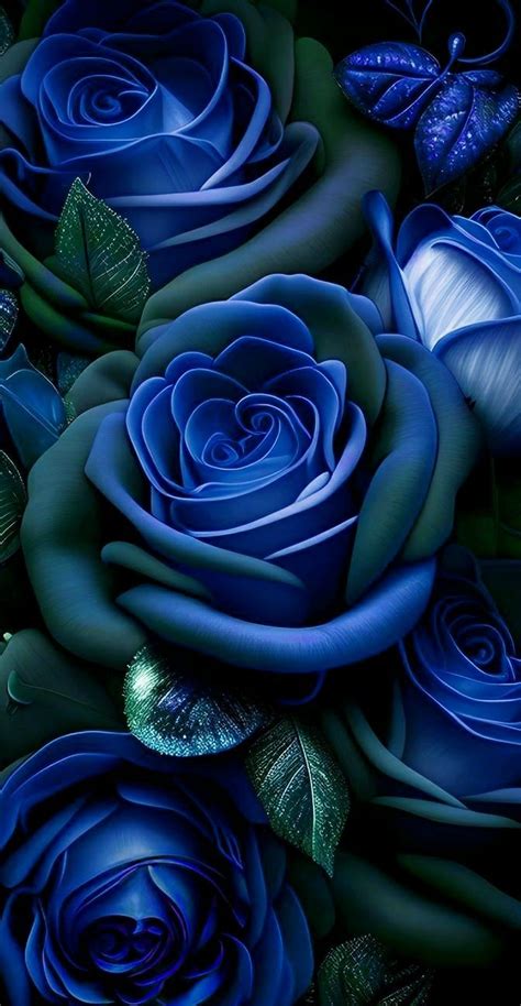 Blue Roses Beautiful HD IPhone Samsung Mobile Phone Wallpapers Blue