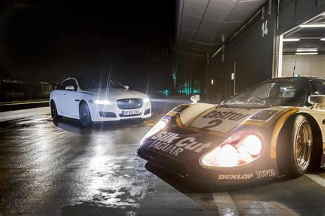 Jaguar Xjr Meets The Xjr Lm Under Silverstone Lights Video
