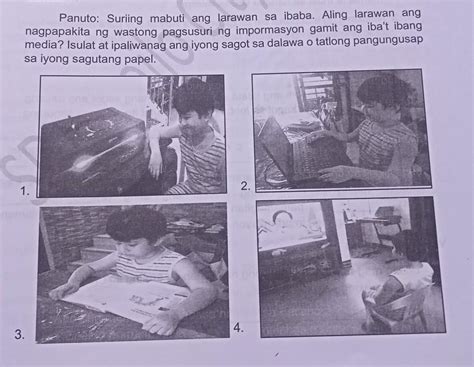 Panuto Suriing Mabuti Ang Larawan Sa Ibaba Aling Larawan Ang